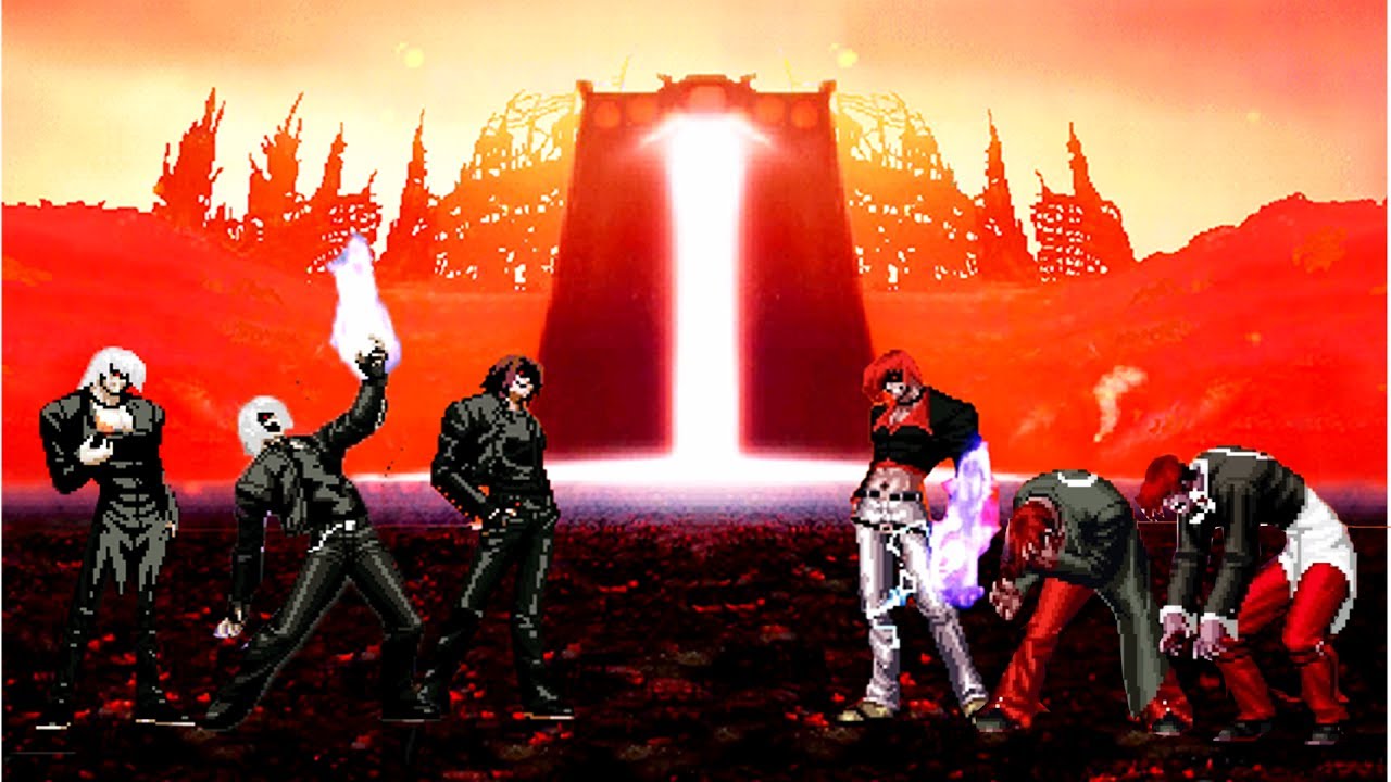 [KOF WOJ] Orochi Iori Team Vs Element Kyo Team - YouTube