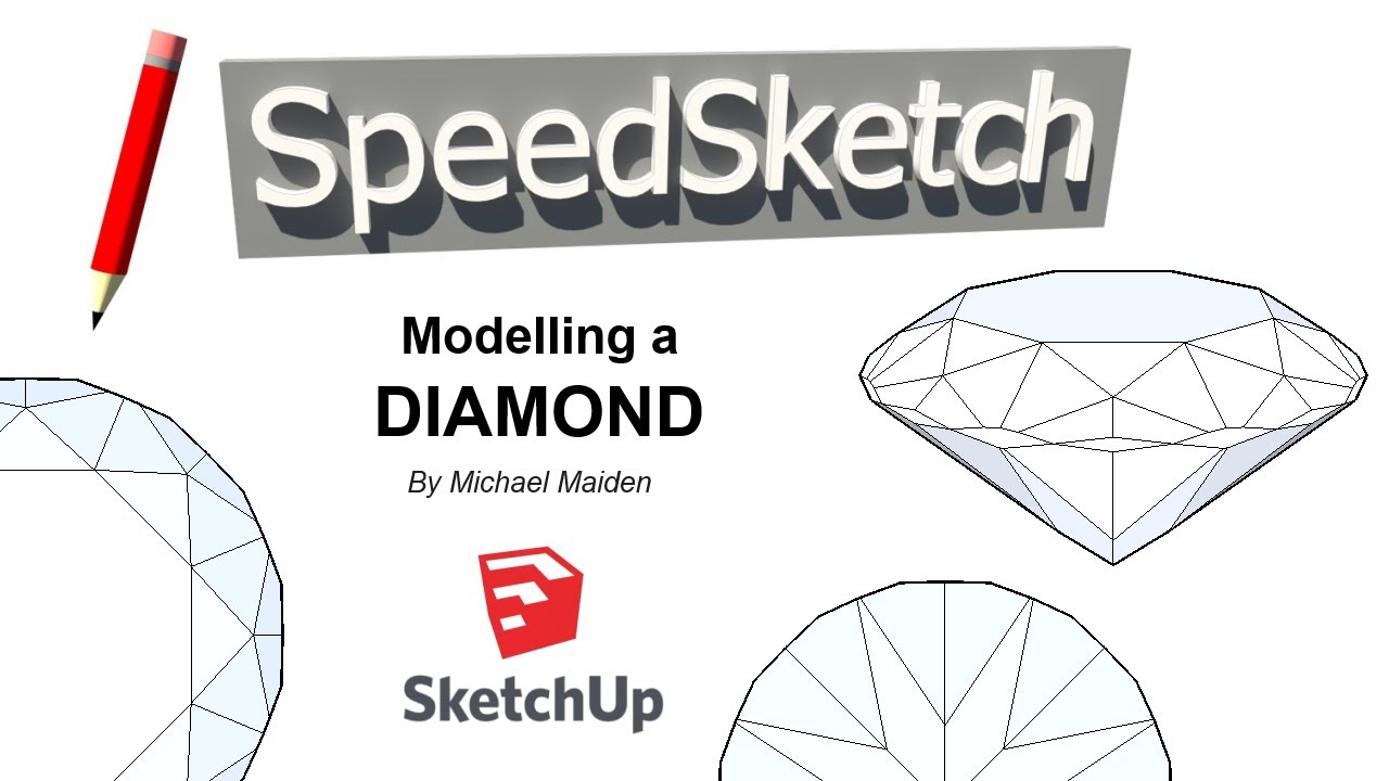 How to model a DIAMOND - SketchUp - YouTube
