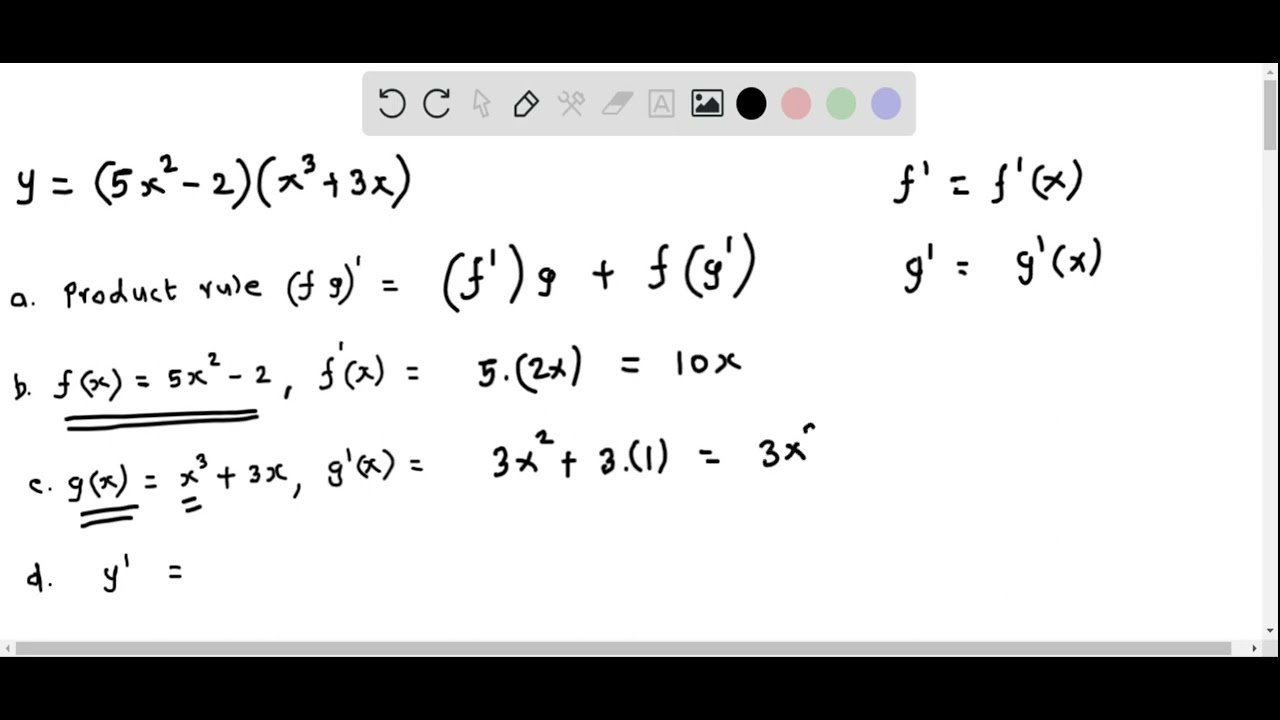 Calculus AB Derivative of product of two functions - YouTube