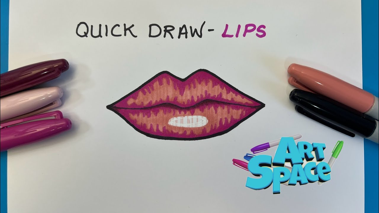Quick Draws for Kids - How to Draw LIPS (Easy) - YouTube