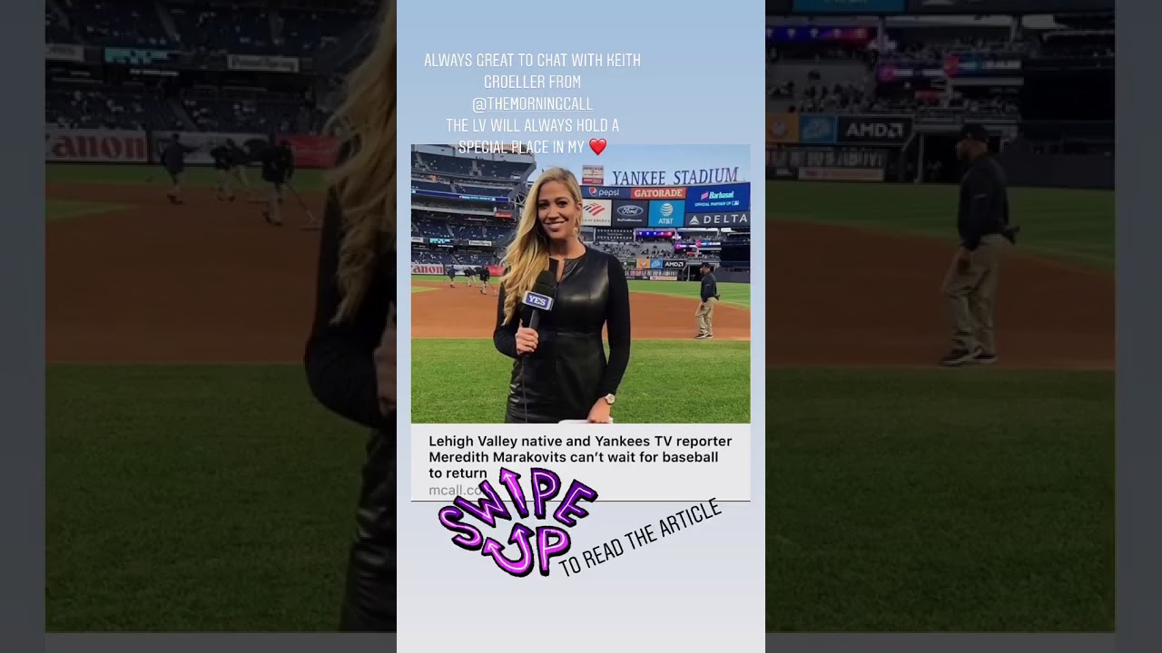 Meredith Marakovits 23 Mayo 2020 Instagram Stories Yankees Baseball ...