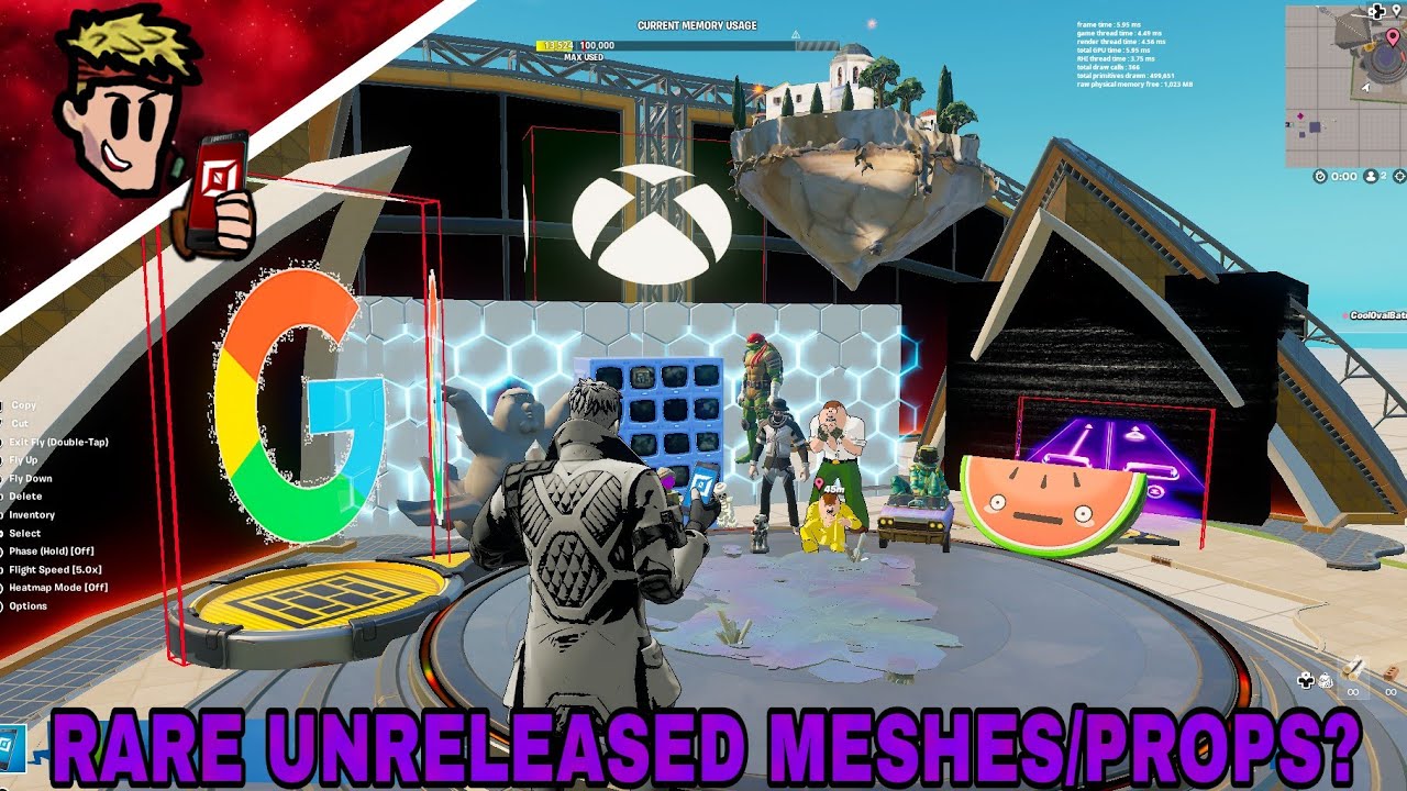 Rare unreleased meshes/props in Fortnite creative? | Ft CoolOvalBatman ...