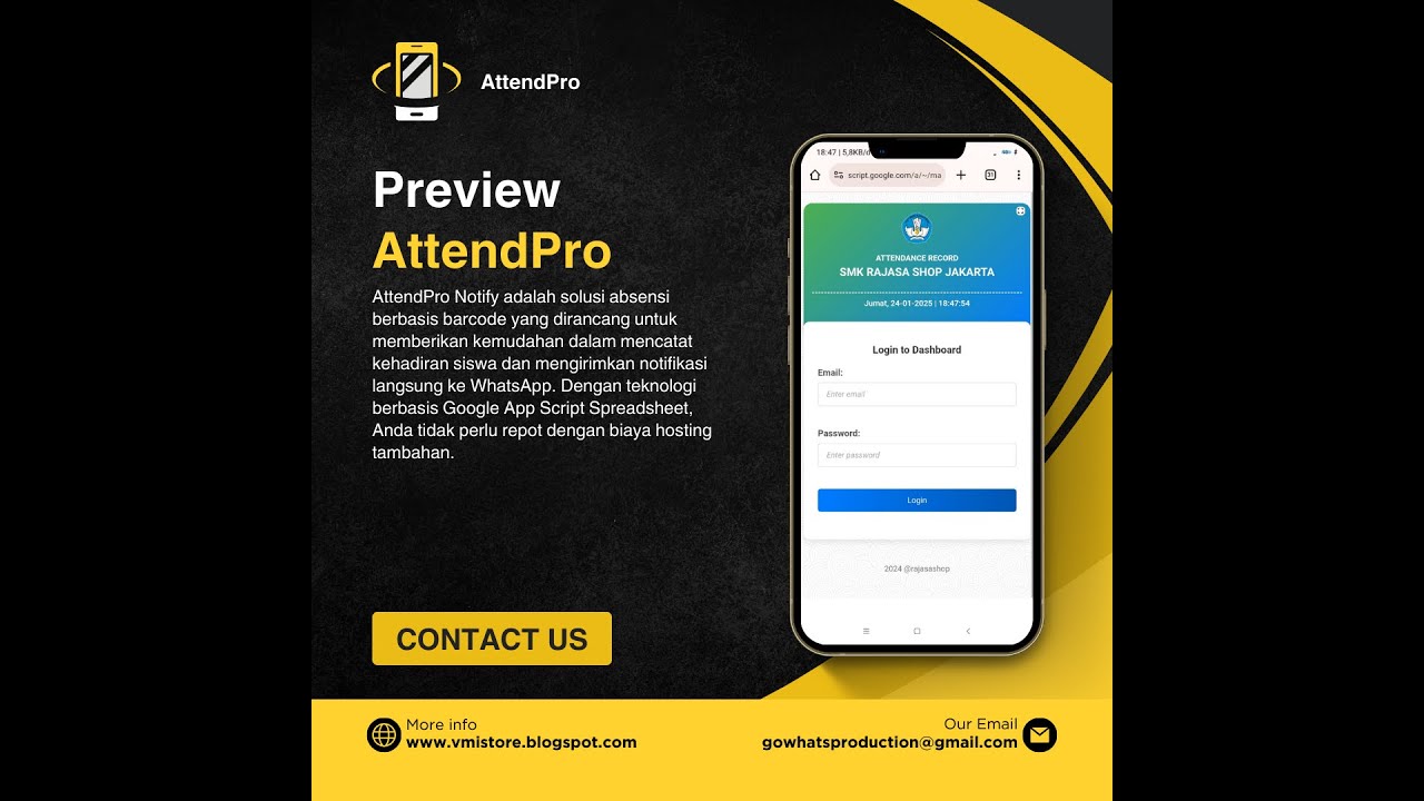 Attenpro Notify Appscript Spraadsheet - Absen Scanner Otomatis ID Card ...
