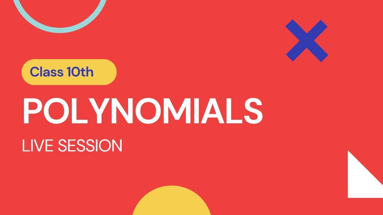 NCERT Class 10th Math's Polynomials MCQ - YouTube