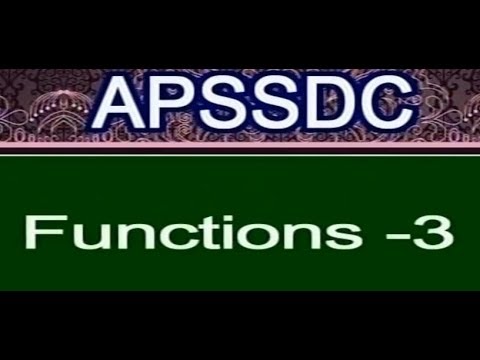 Functions - 3 | APSSDC | MANATV | 09-01-2017 - YouTube