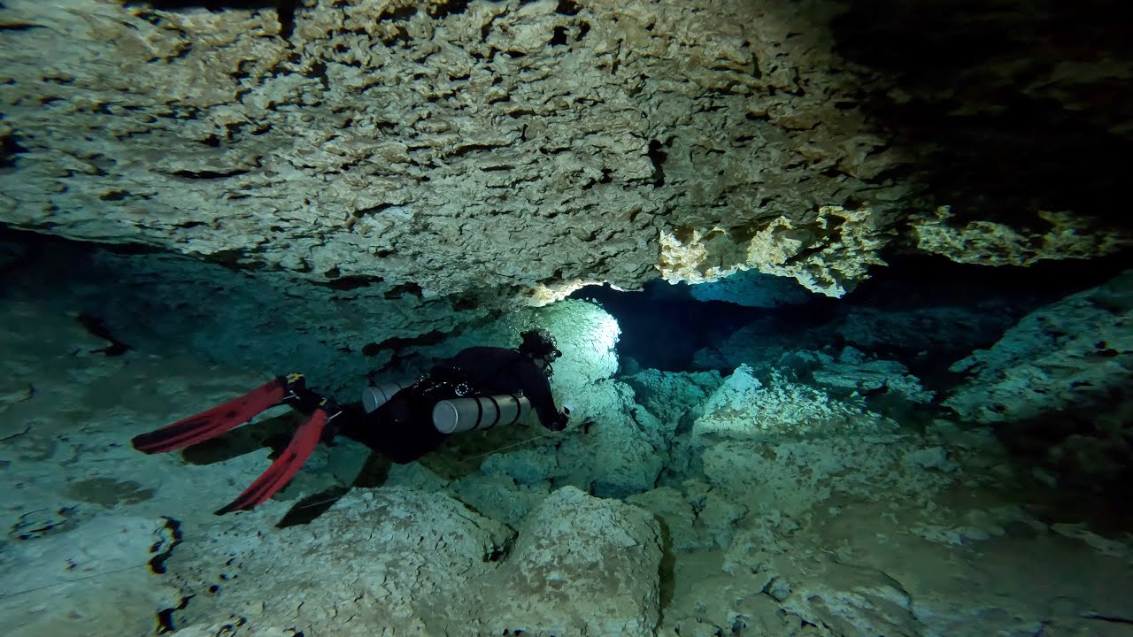 Beautiful cave diving near Tulum - YouTube