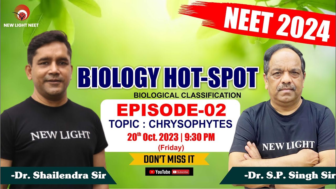 LIVE NEET 2024 | BIOLOGY HOT-SPOT | EPISODE-02 | CHRYSOPHYTES ...