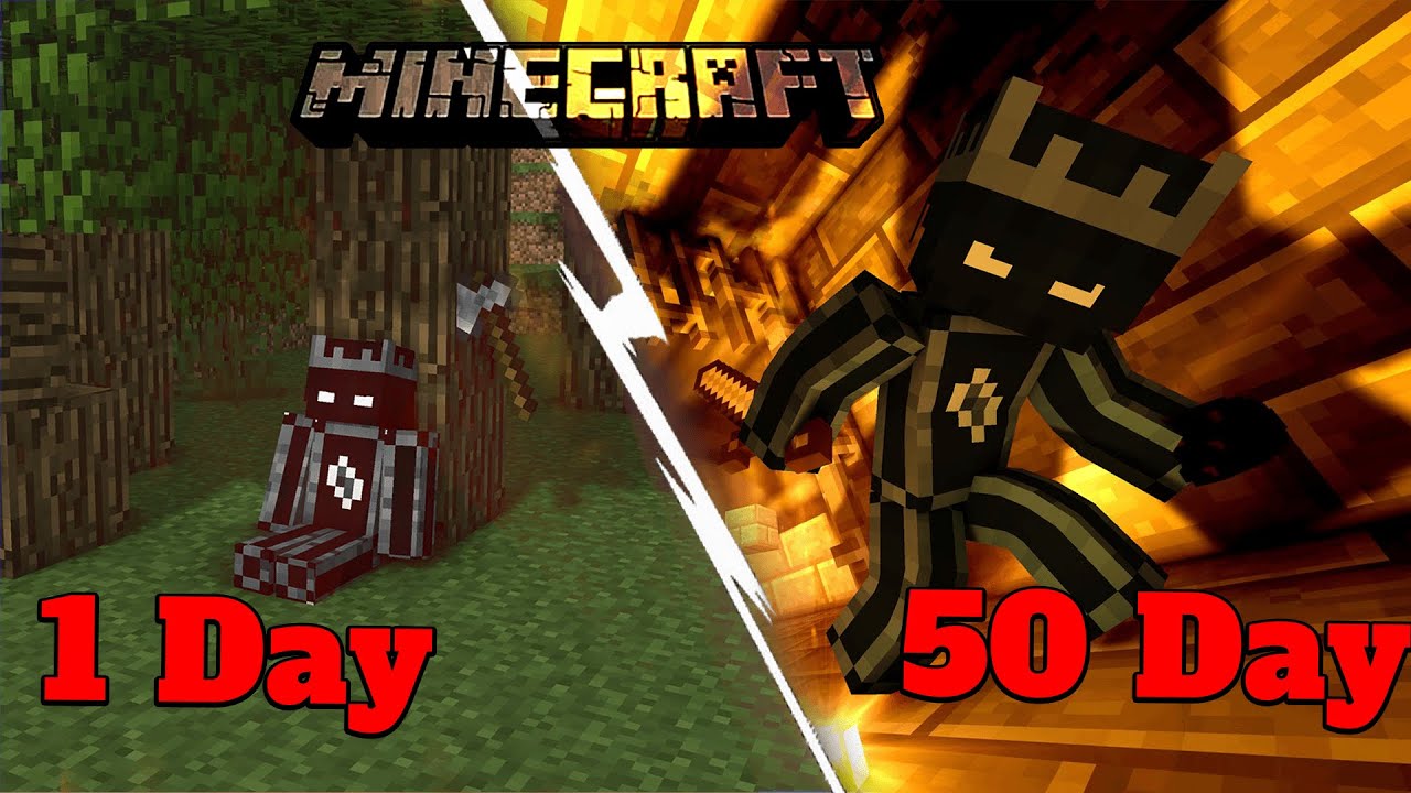 قضيت 50 يوم في نهاية العالم في ماين كرافت اليكم ما حدث 😱😱 #tfoor - YouTube