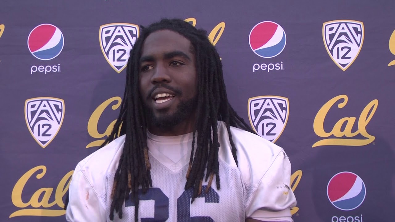 Cal Football Post Practice - OLB Alex Funches 10/10/18 - YouTube