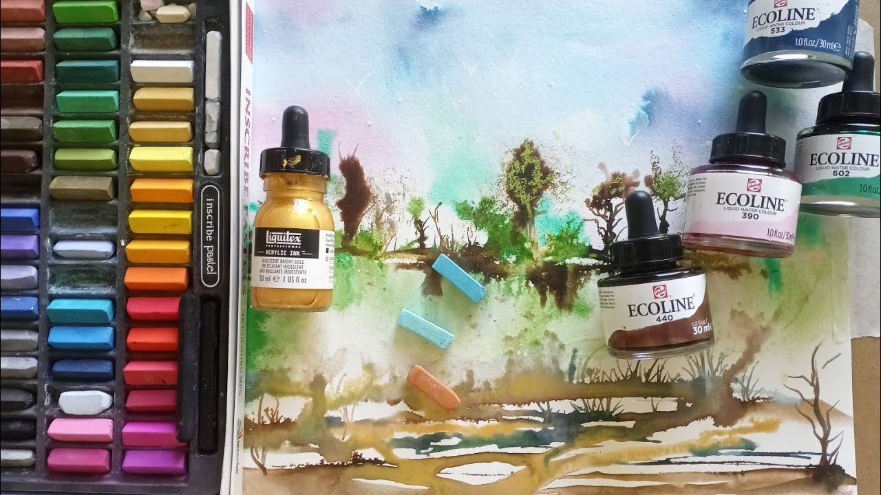 Have some Fun with Inks and Soft Pastels for a Creative Mixed Media ...