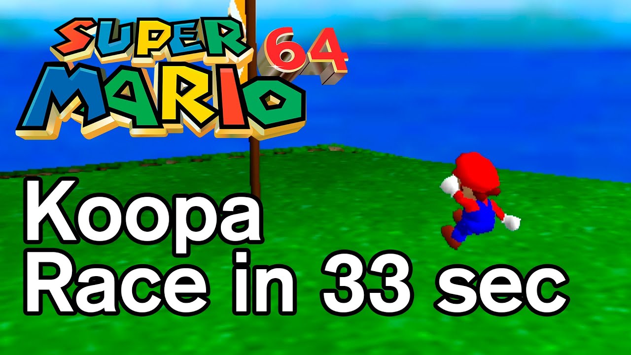 Super Mario 64 - Race Koopa the Quick in 33 seconds - YouTube