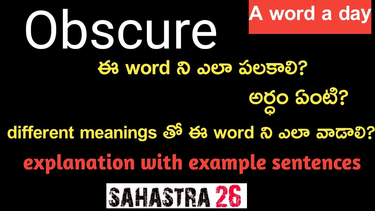 A Word A Day 1 OBSCURE Word Pronunciation Meaning Uses a-word-a-day-1-obscure-word-pronunciation-meaning-uses
