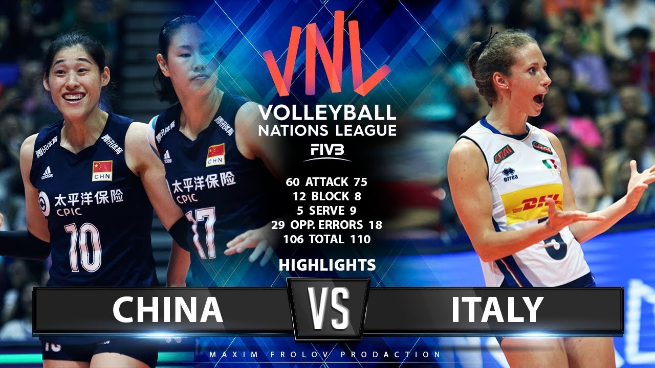 China vs Italy | Highlights | Women's VNL 2019 - YouTube
