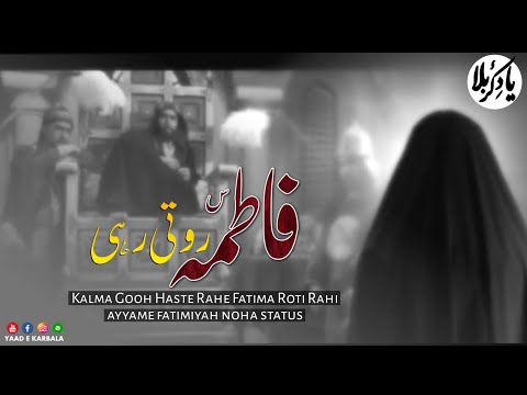 Ayyame Fatimiyah Noha Status || Fatima Roti Rahi || Mir Hasan Mir New Noha Status