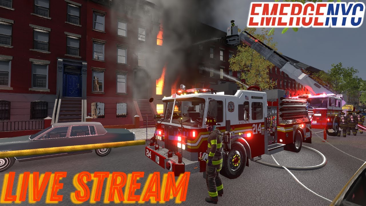 LIVE EmergeNYC FDNY Tower Ladder 111 and Engine 214 Responding to fires ...
