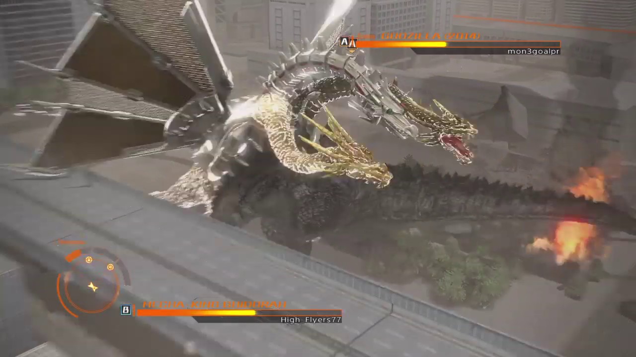 GODZILLA PS4: Mecha-King Ghidorah vs. Godzilla 2014 - YouTube