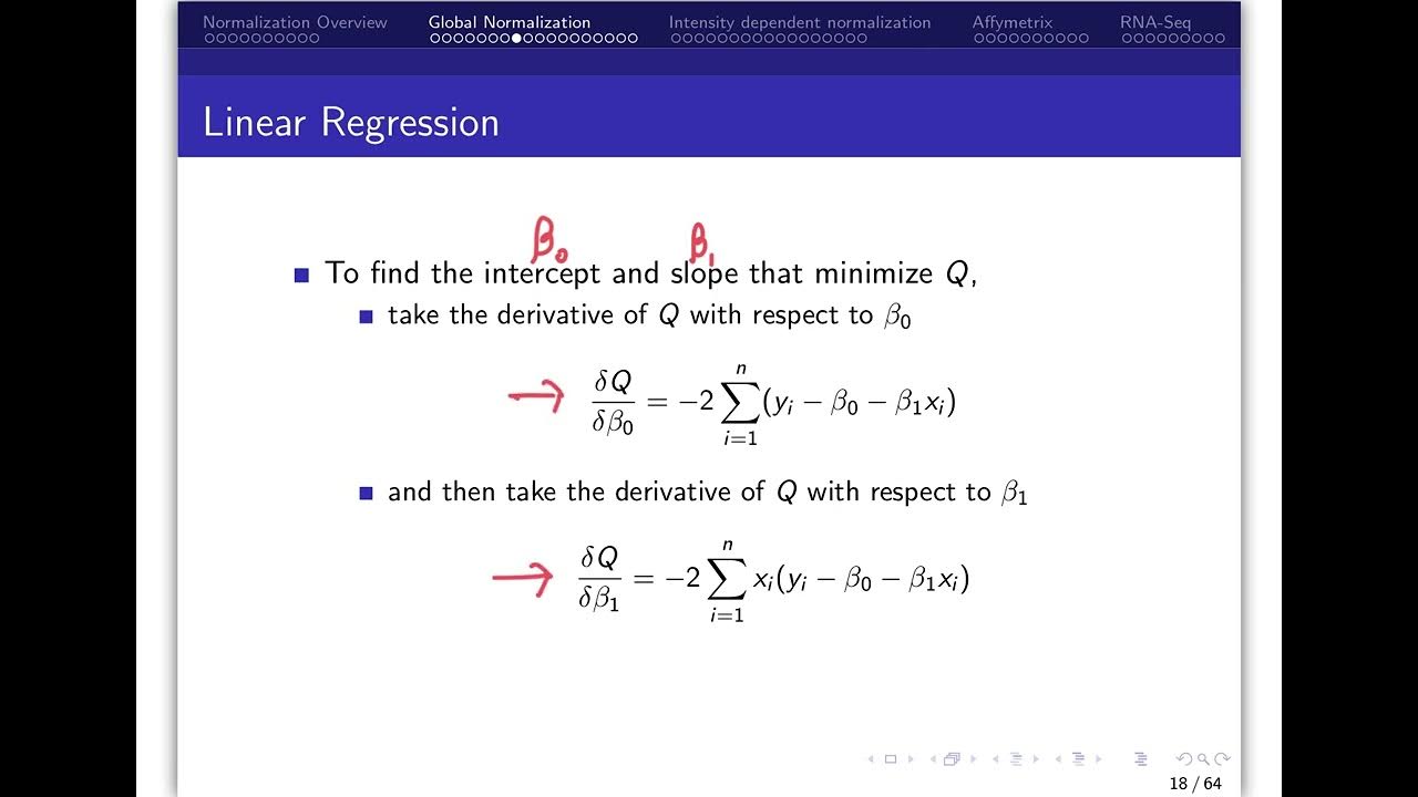 Normalization Part 2: Global Normalization (review of Linear Regression) - YouTube