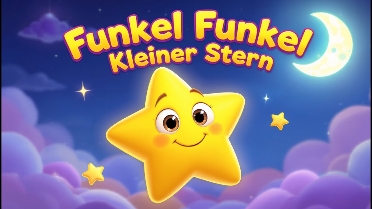 Funkel Funkel Kleiner Stern 🌟 German Nursery Rhyme | Twinkle Twinkle ...