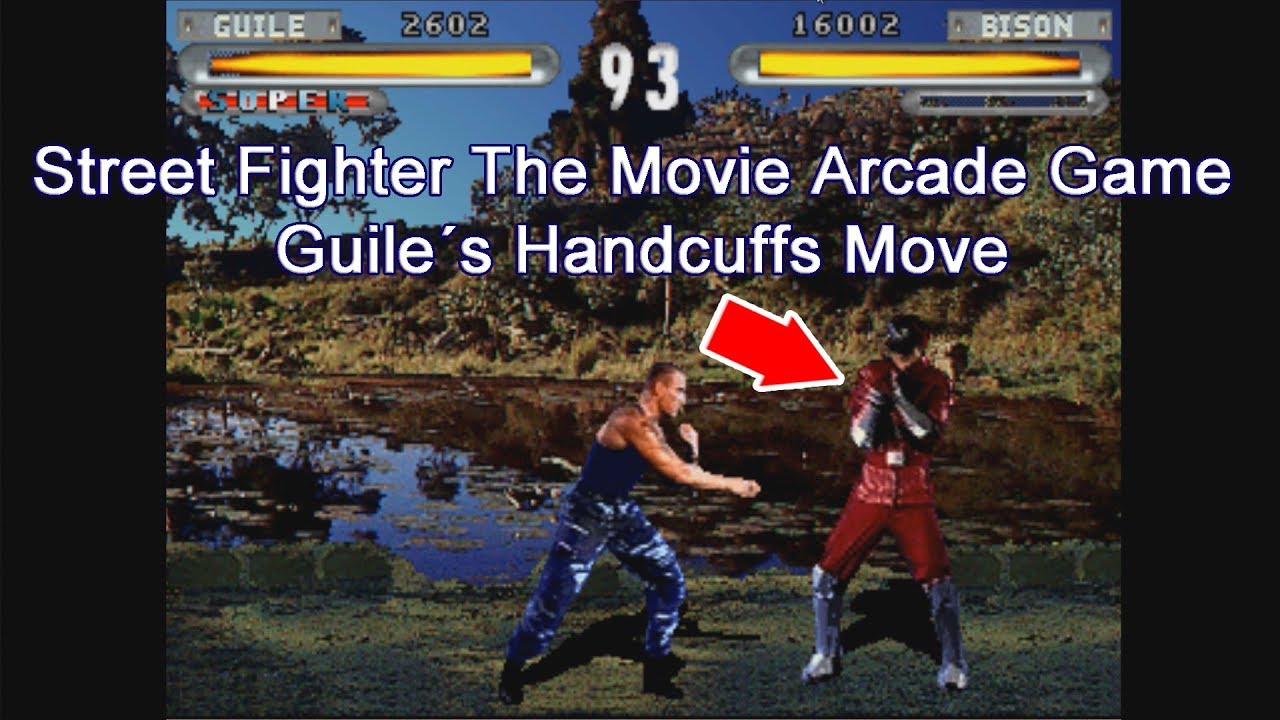 Street Fighter The Movie Arcade Game Guile´s Handcuffs move - YouTube