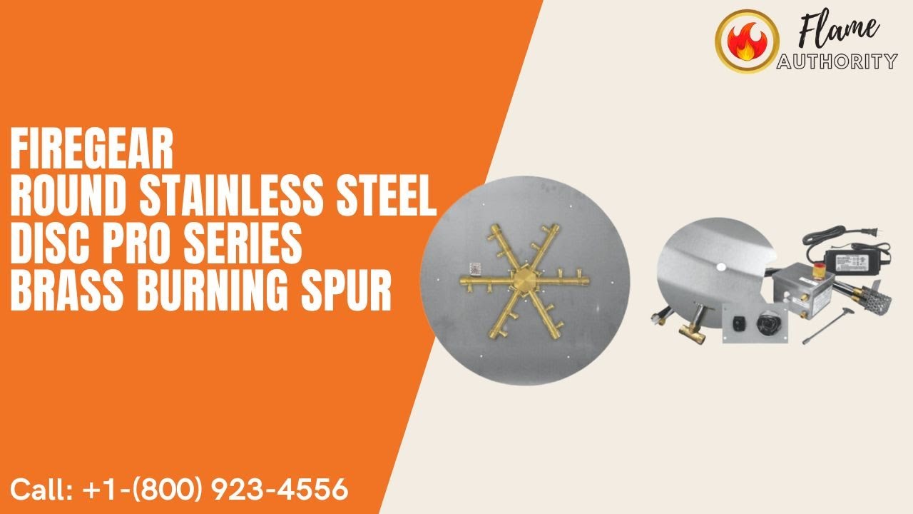 Firegear Round Stainless Steel Disc Pro Series Brass Burning Spur - YouTube