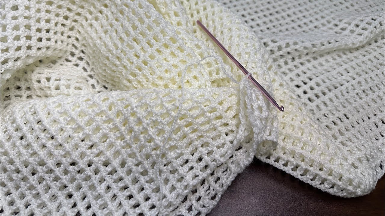 Crochet mesh stitch - YouTube