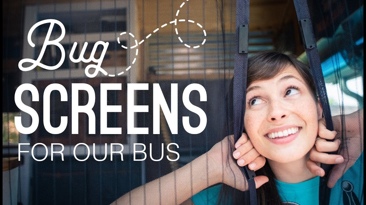 Easy DIY Window Screens for our Bus House | Homemade skoolie Velcro bug ...