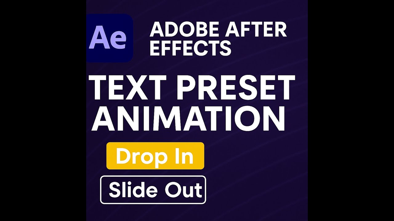 Text Animation Preset tutorial - YouTube