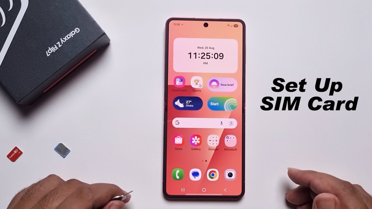How To Insert SIM In Samsung Galaxy Z Flip 7 - YouTube