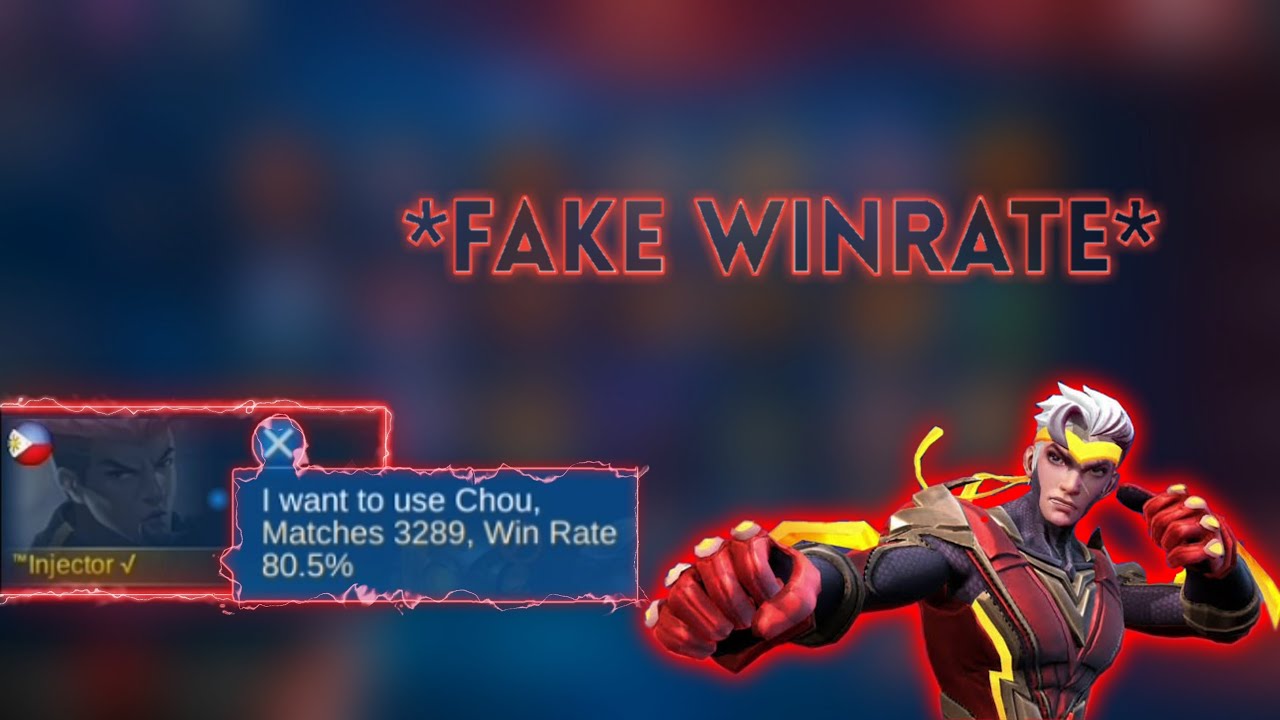 CHOU FAKE WIN RATE ON RANKGAME | - YouTube
