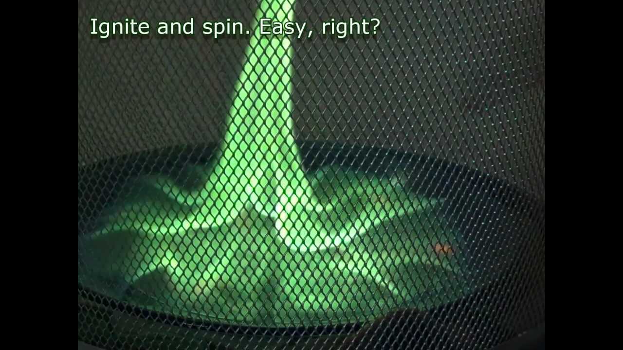 Green Fire Tornado or Fire Whirl - YouTube