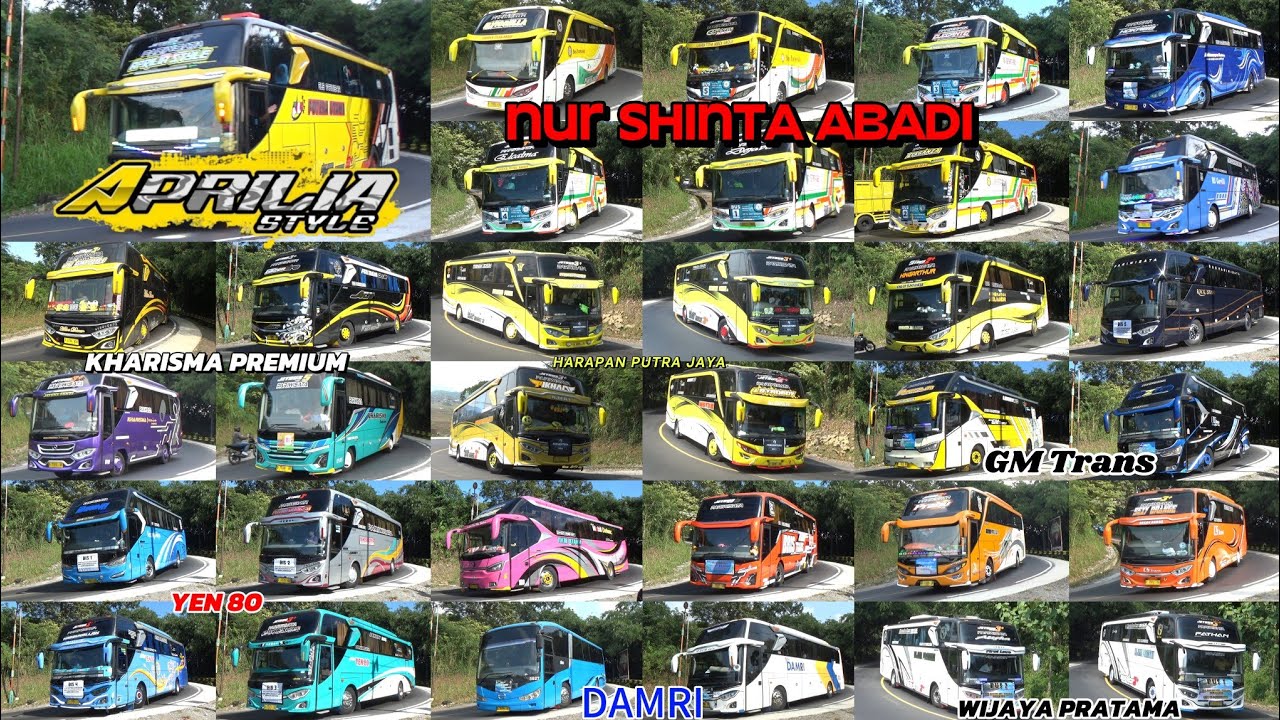 Mobil Bus Telolet Aprilia Style, Blue Moon, Hokage, Elegante, Eleganza ...