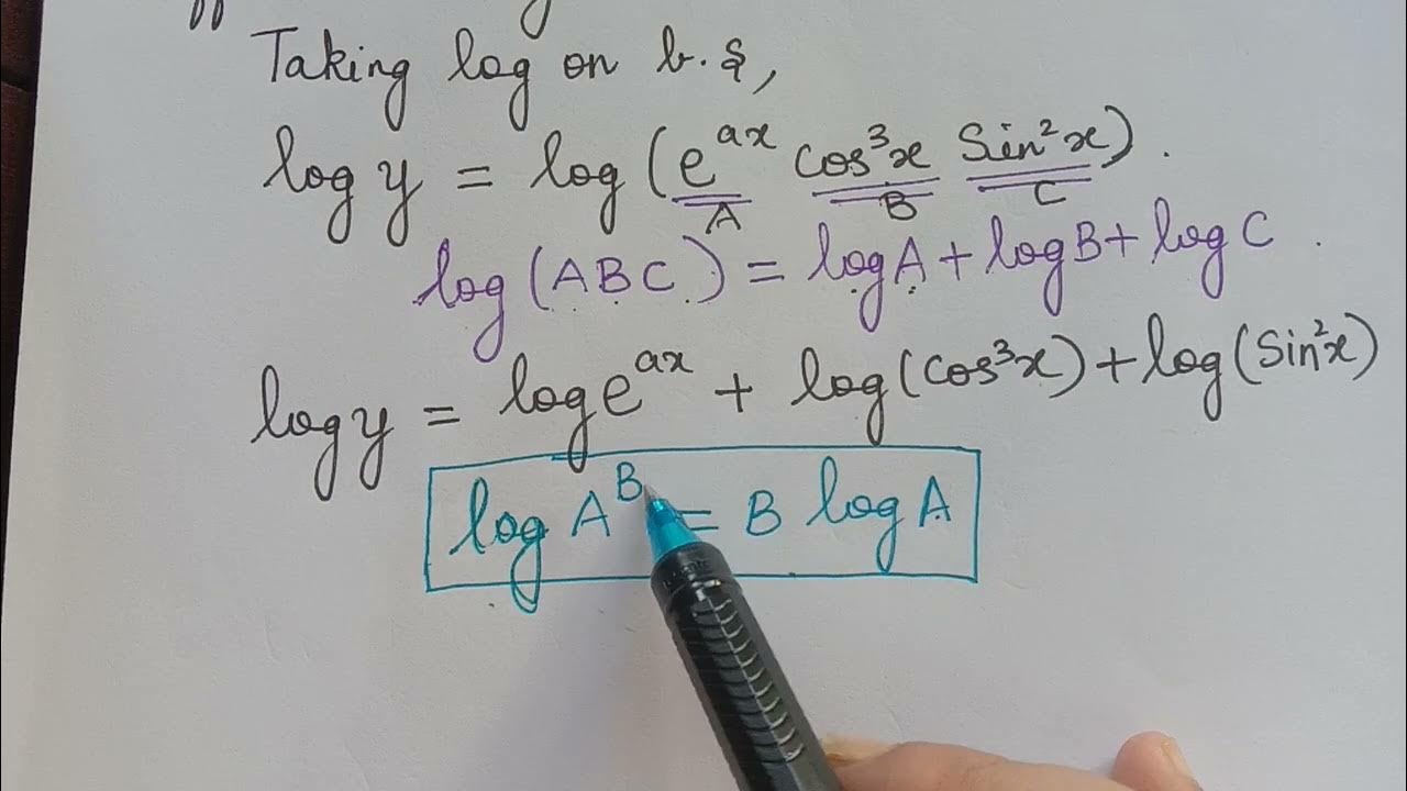 logarithmic differentiation|| problem 12|| differential calculus - YouTube