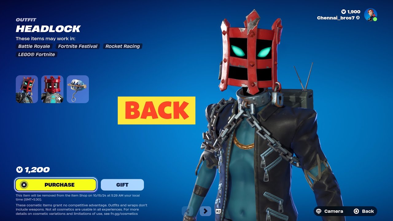 Headlock is BACK! 11 October 2024 #fortnite - YouTube