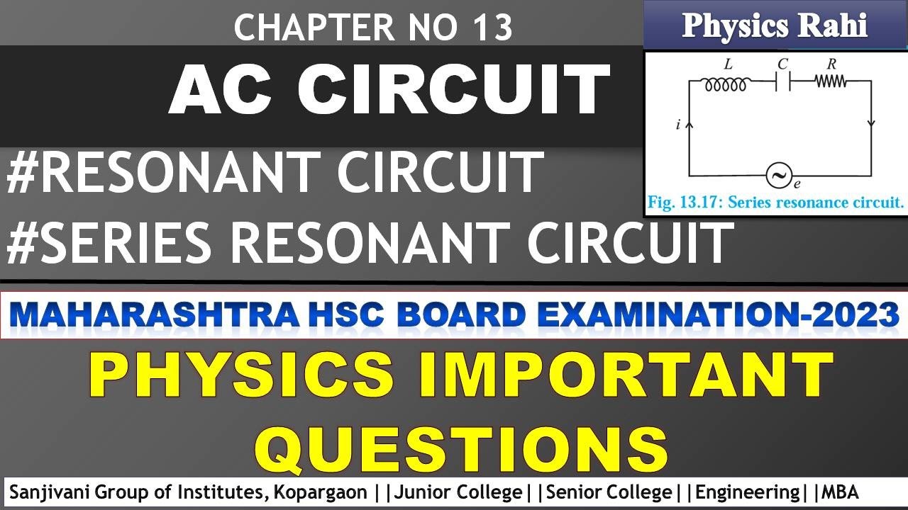AC Circuit|| Series LCR Resonance Circuit|| Series Resonance|| Resonant frequency - YouTube