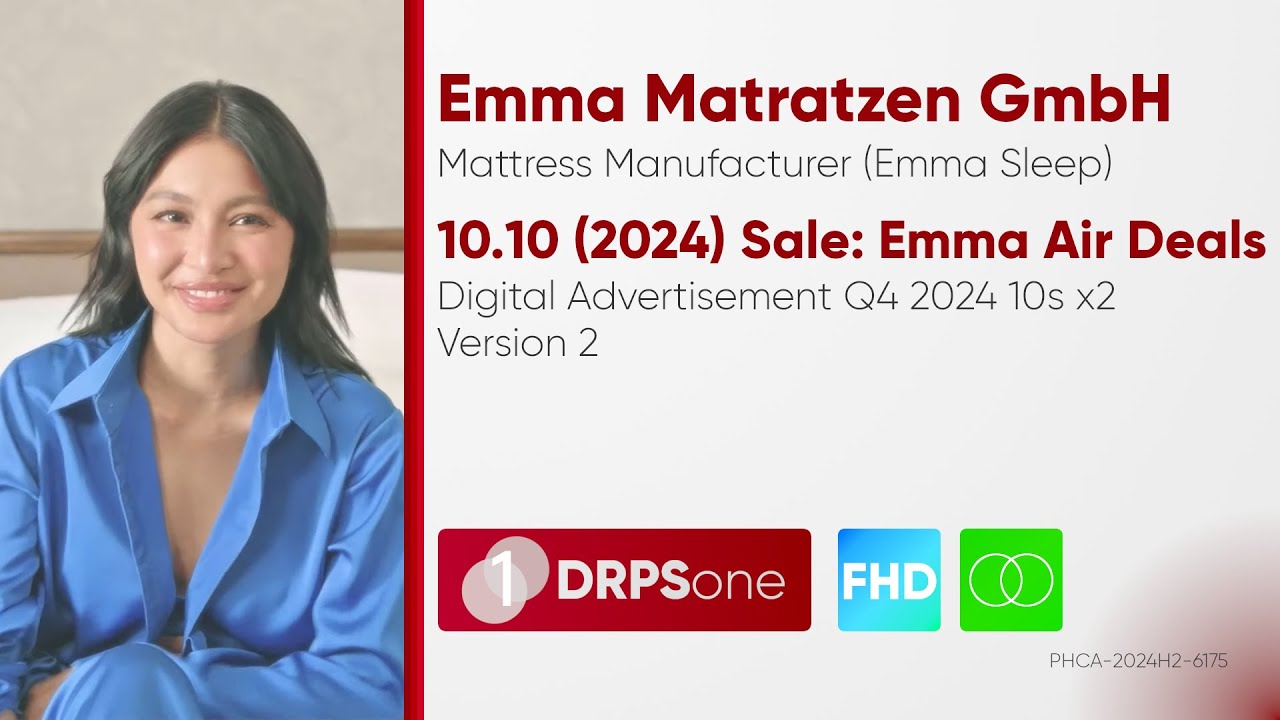Emma Sleep 10.10 (2024) Emma Air Deals Digital Ad Q4 2024 10s x2 ...
