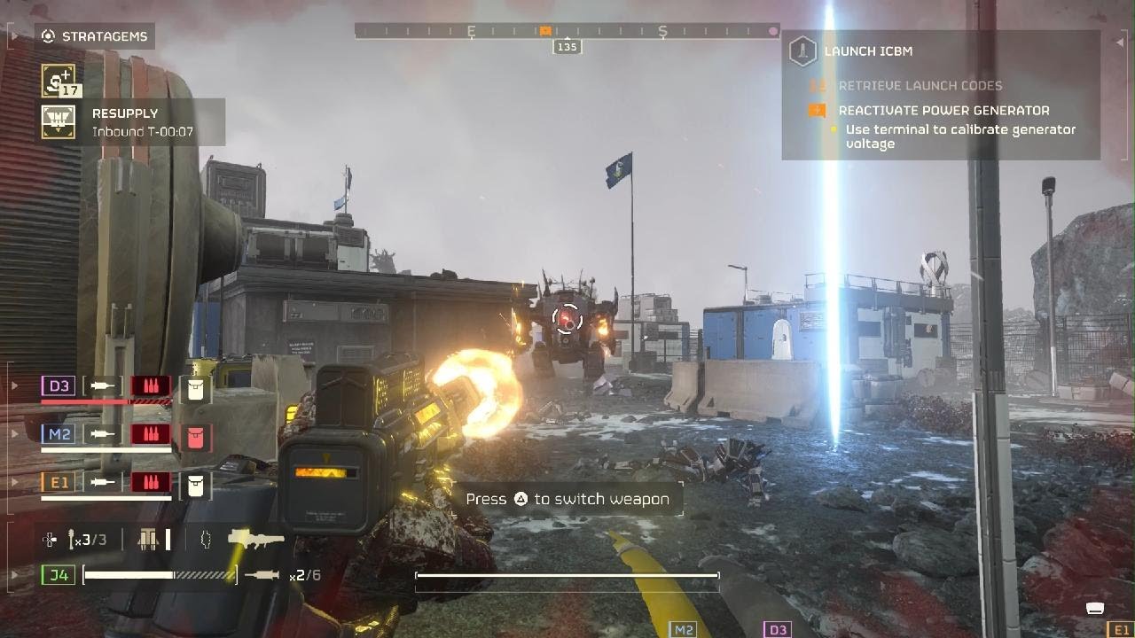 HELLDIVERS 2 Quasar Cannon vs. Automaton Hulk - YouTube