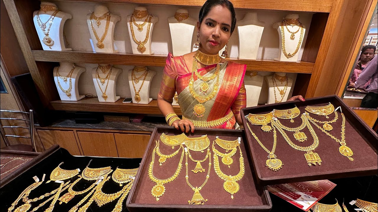 Gold Broad Choker Necklace 2 in 1 U Type V Type Haram | Gold Fusion ...