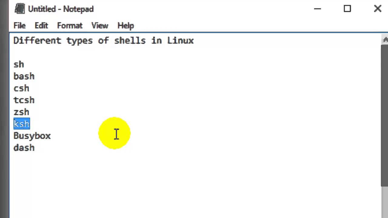 Different Types Of Shells In Linux YouTube Different Types Of Shells In Linux YouTube