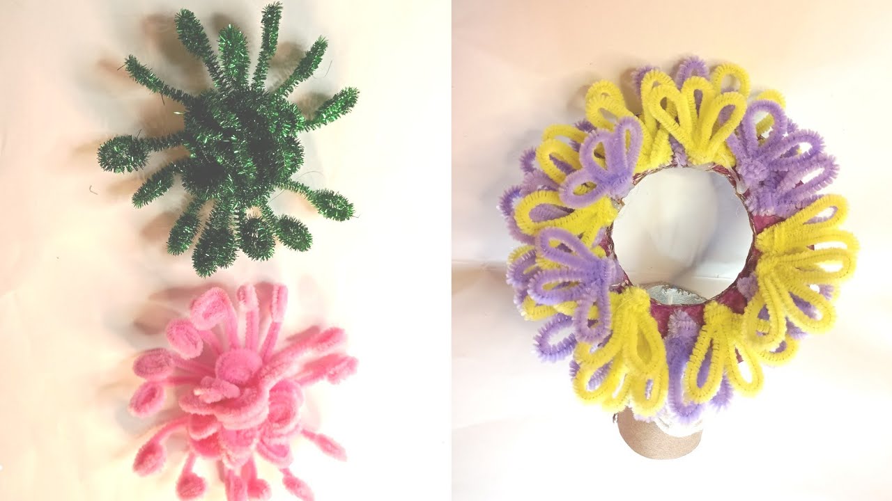 2 Beautiful pipe cleaner flowers craft /this is so beautiful - YouTube