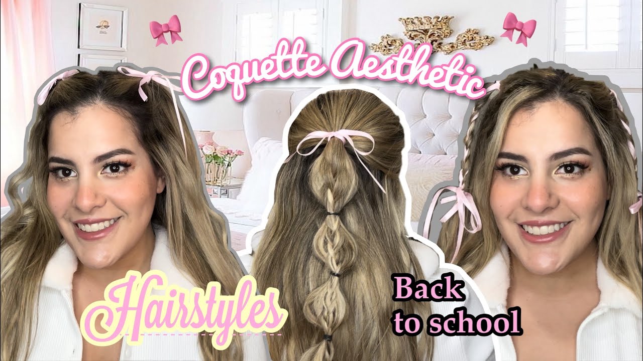 🎀 10 easy Christmas Hairstyles ideas 🎀 for Holidays COQUETTE Aesthetic ...