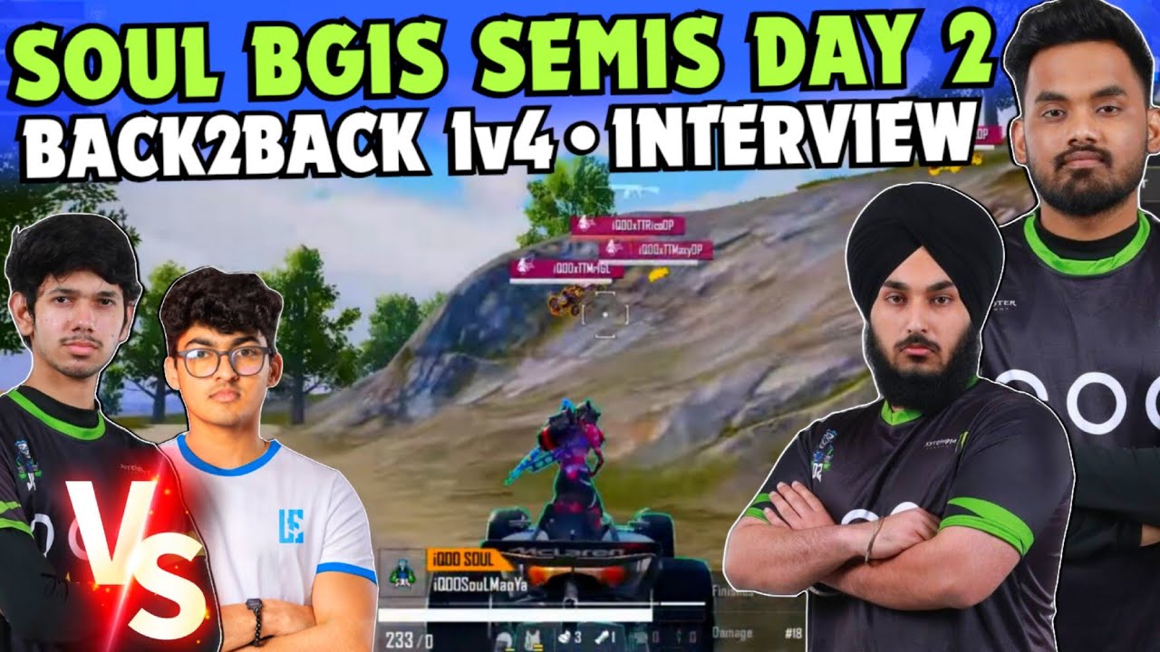 iQOOSouL BGIS Semi Finals Day 2 SouL Nakul & Rony on Fire 🔥 Nakul vs Goblin 😱 1v8 Clutch 🥵🚀 ...