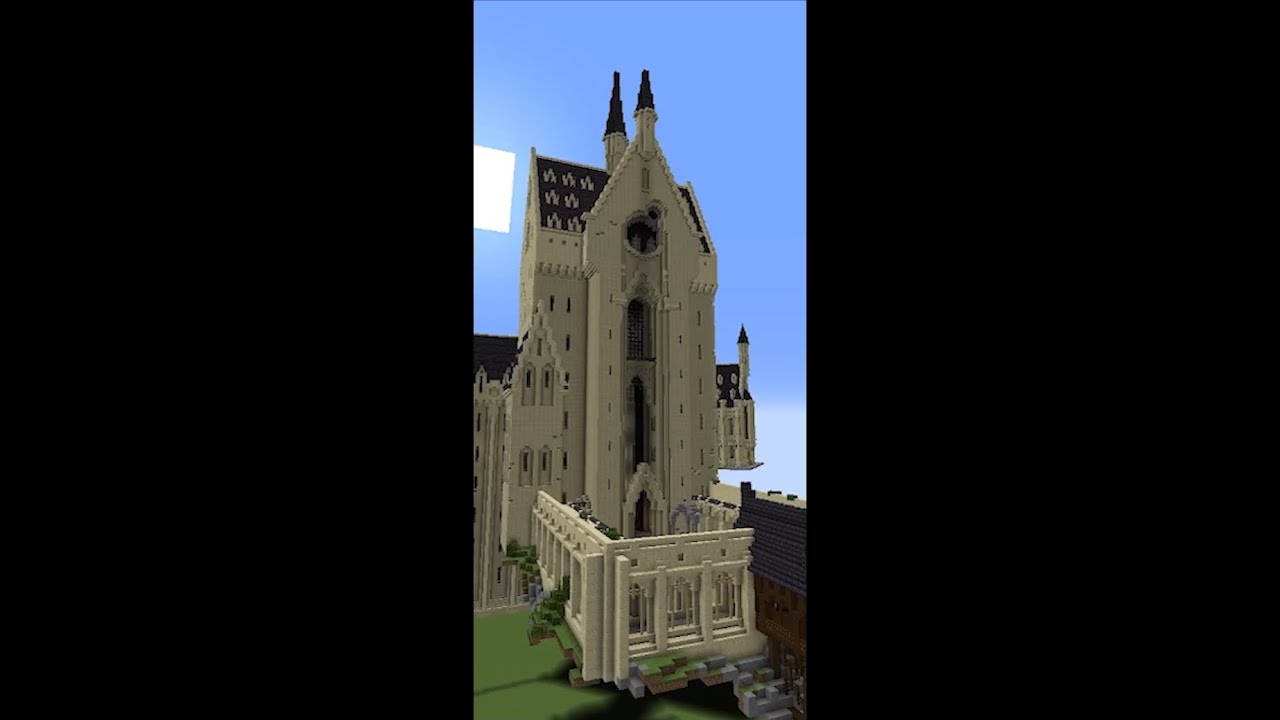My Minecraft Hogwarts Build - Clock Tower and Wooden Bridge done! - YouTube