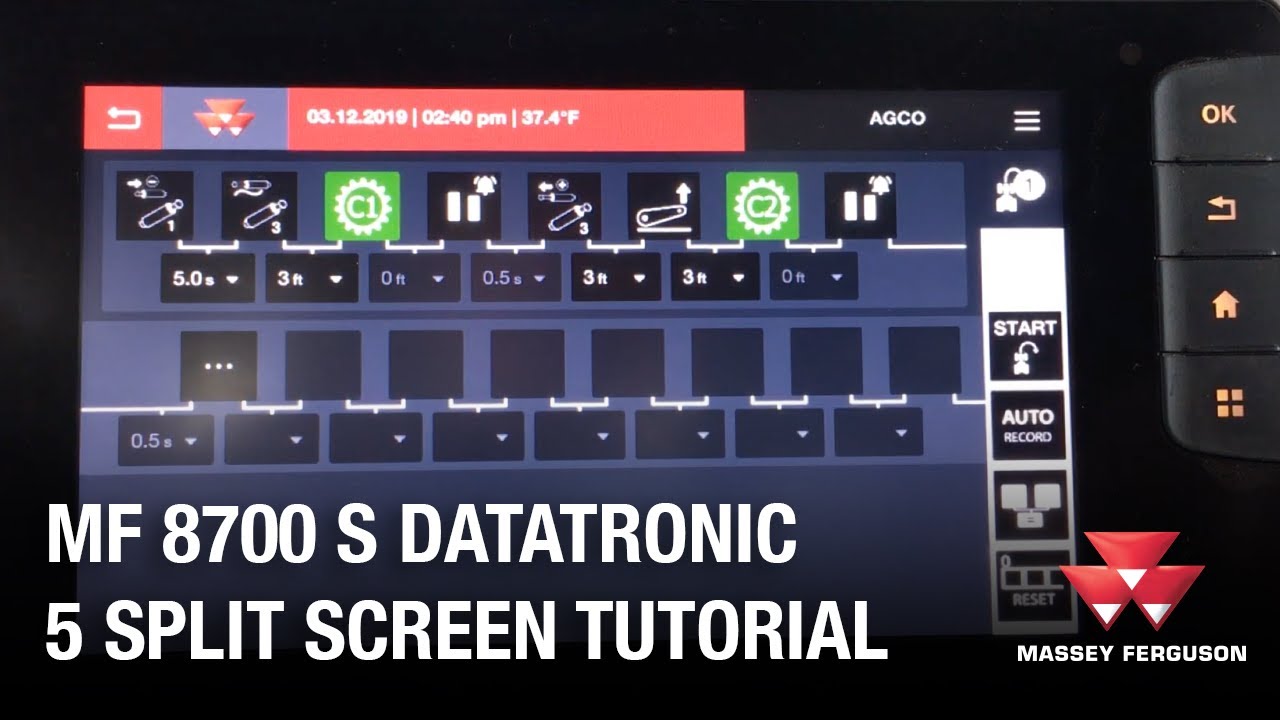 MF TERMINALS | HOW TO | USE MF 8700 S DATATRONIC 5 SPLIT SCREEN - YouTube