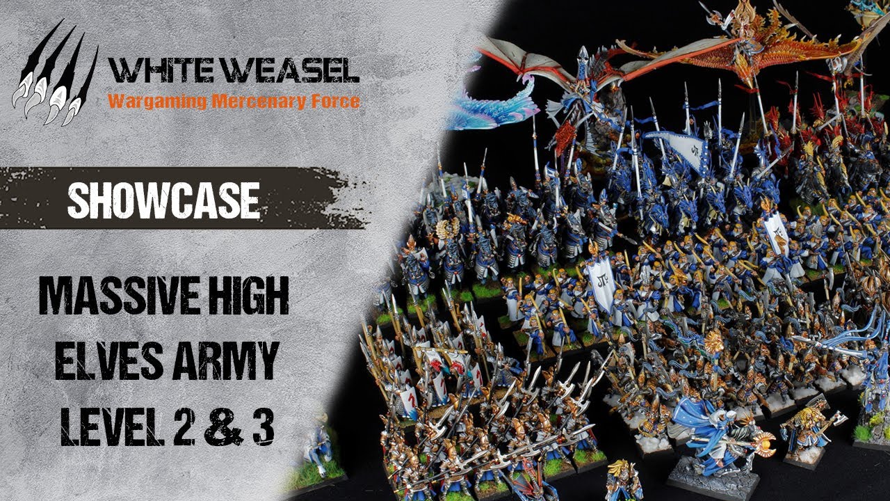 Massive High Elves Army Warhammer Fantasy level 2 & 3 - Showcases - YouTube