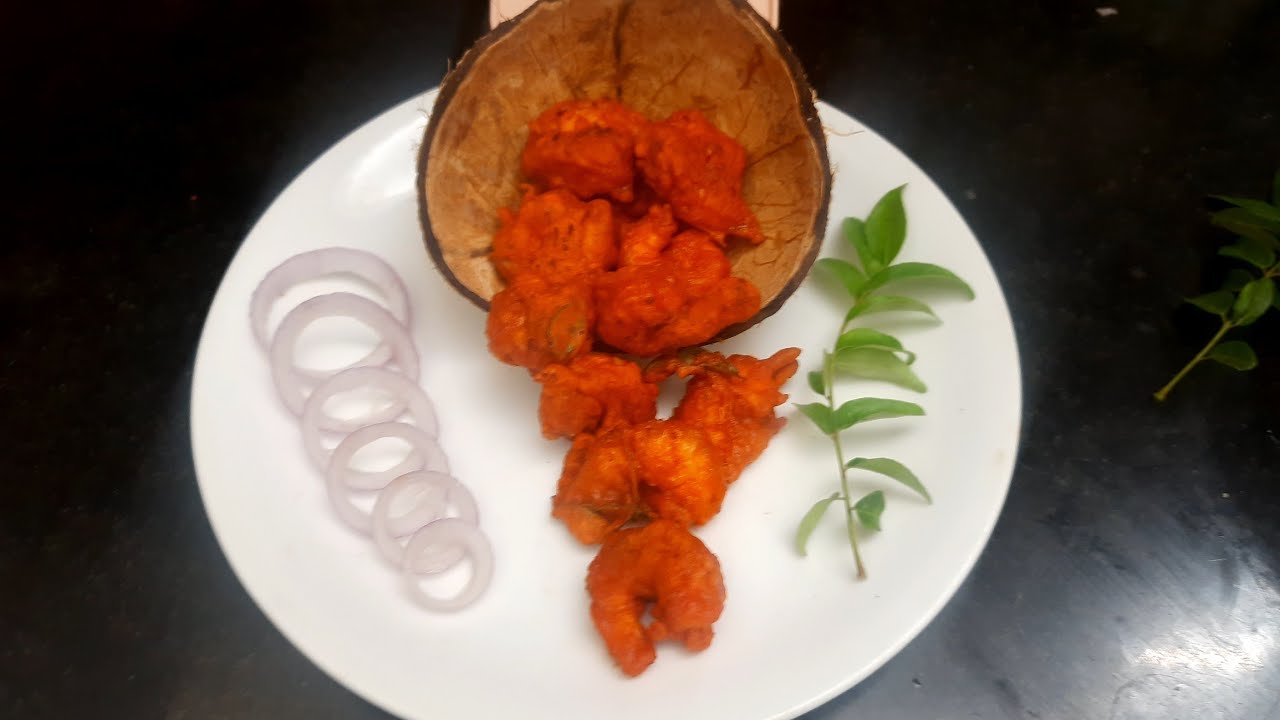 Prawn pakoda recipe in tamil / roadside kadai prawn pakoda - YouTube