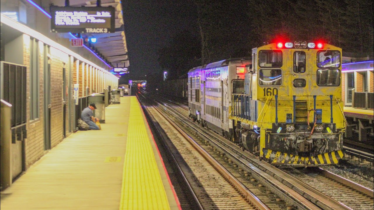 Rare LIRR equipment move at Carle Place with DM30AC, C3 cab car, and ...