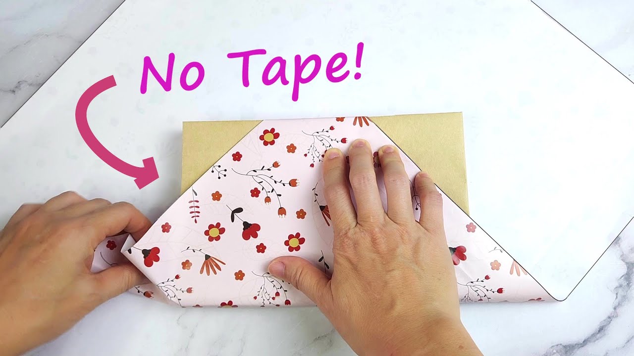 Gift Wrapping Ideas | How to Gift Wrap a Book Without Tape - YouTube