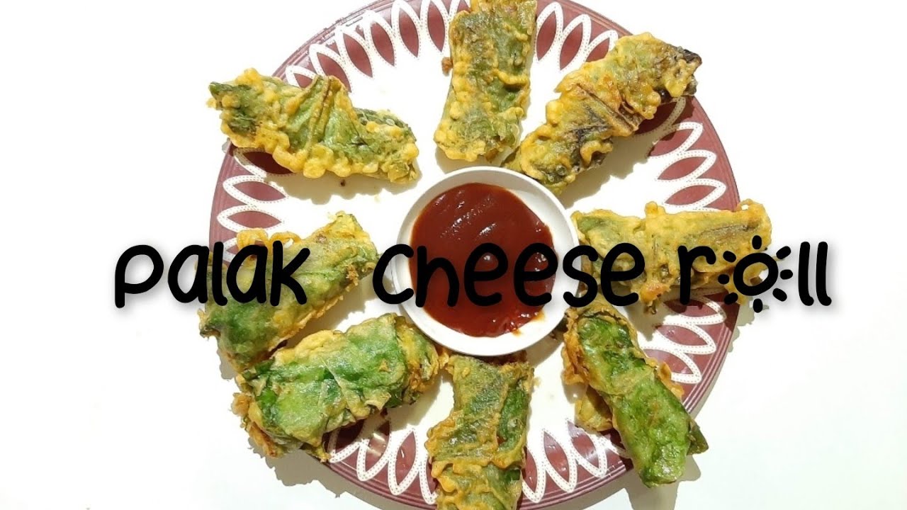 Spinach cheese roll || Easy Tasty Healthy snack recipe|| palak cheese ...