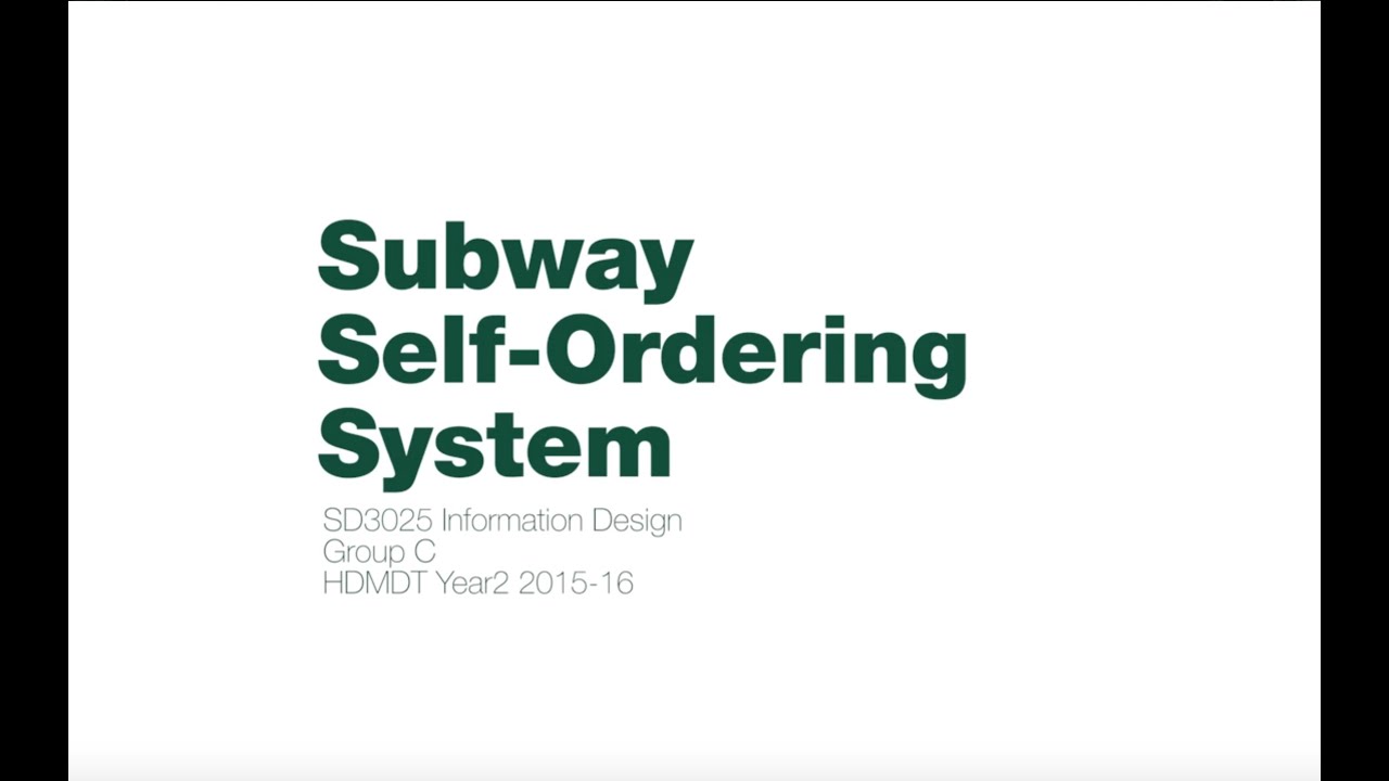 Subway Self-Ordering System Project - YouTube