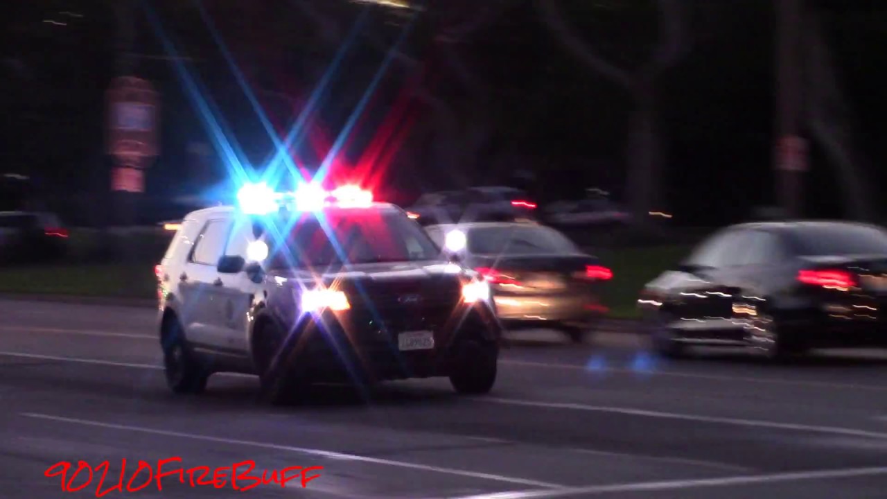 LAPD Ford Explorer Responding Code 3 in Beverly Hills - YouTube